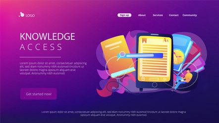 Ebook app interface template Royalty Free Vector Image