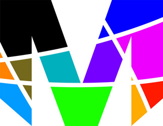 Colorful letter m Royalty Free Vector Image - VectorStock