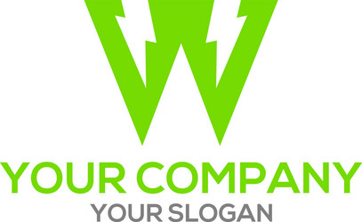 Wl electric logo design Royalty Free Vector Image