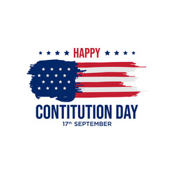 American constitution day badge logo icon Vector Image