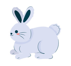 Blue bunny icon Royalty Free Vector Image - VectorStock