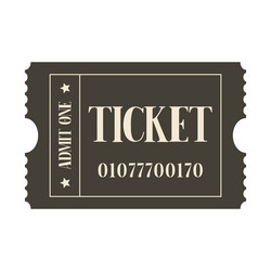 Isolated black ticket Royalty Free Vector Image