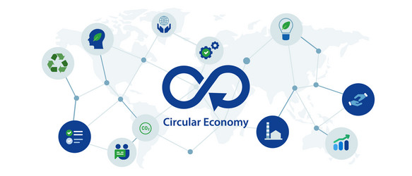 Circular economy concept of production usage Vector Image