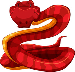 Red snake Royalty Free Vector Image - VectorStock