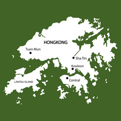Hong kong map Royalty Free Vector Image - VectorStock
