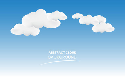 Realistic 3d clouds on blue landscape background Vector Image