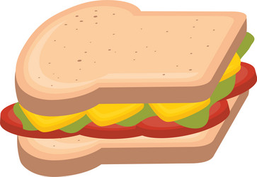 Sandwich color picture Royalty Free Vector Image