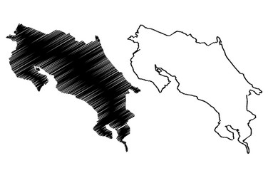 Costa Rica Outline Map Vector Images (over 290)