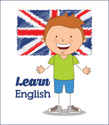 Learn english design Royalty Free Vector Image