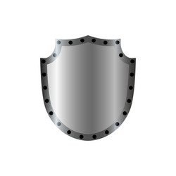 Metal shield isolated Royalty Free Vector Image