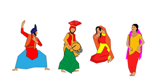 Dhol Tasha Vector Images (59)