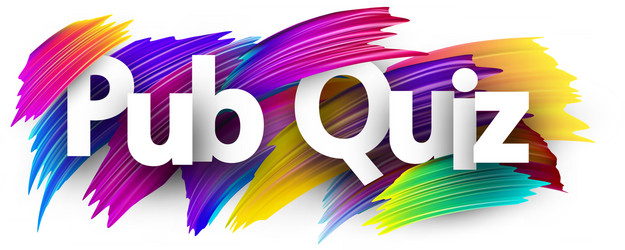 Pub quiz sign with colorful brush strokes Vector Image
