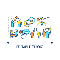 Human resources web banner concept outline line Vector Image