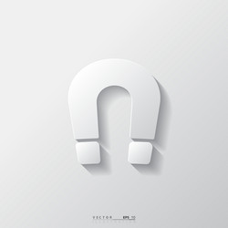 Magnet symbol electromagnetism Royalty Free Vector Image