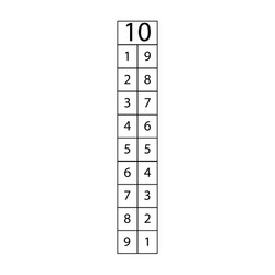 Multiplication table to ten sign math Royalty Free Vector