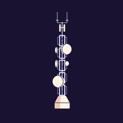 Telecommunication tower radio mast pole Royalty Free Vector