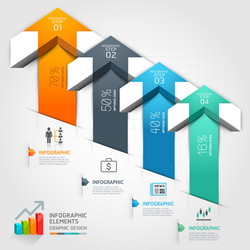 3d arrow business infographics Royalty Free Vector Image
