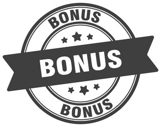 Bonus stamp label on transparent background Vector Image