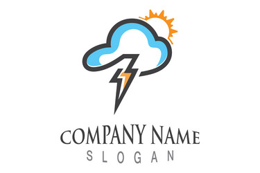 Cloud weather forecast logo template icon app Vector Image