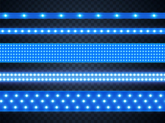Led strip light blueprints Royalty Free Vector Image