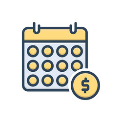 Yearly Calendar Icon Vector Images (over 300)