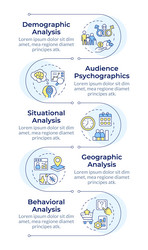Steps To Perform Audience Analysis Infographic Vector Image
