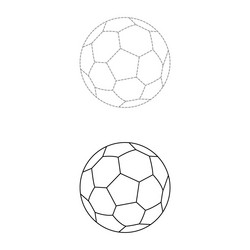 Ball stroke for kids Royalty Free Vector Image