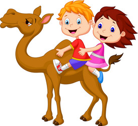 Cartoon funny camel running Royalty Free Vector Image