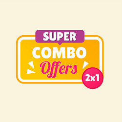 Combo sale label flat design – Royalty-Free Vector | VectorStock