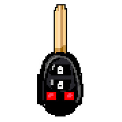 Vehicle car key game pixel art Royalty Free Vector Image