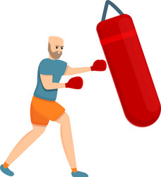 Boxing punch bag icon cartoon style Royalty Free Vector