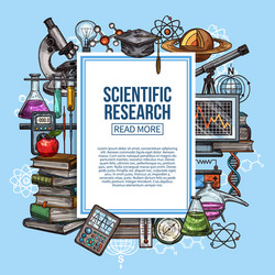 Science and research laboratory sketch Royalty Free Vector
