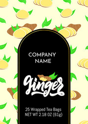 Template packaging rooibos tea company name Vector Image