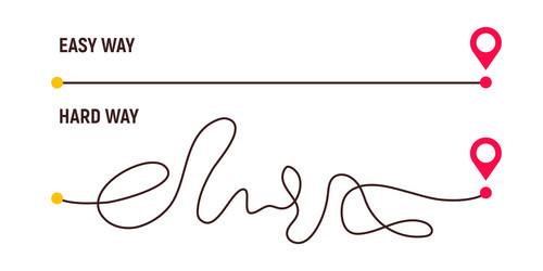 Confused process chaos line symbol tangled Vector Image