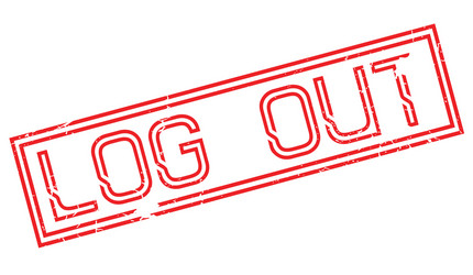 Log out rubber stamp Royalty Free Vector Image