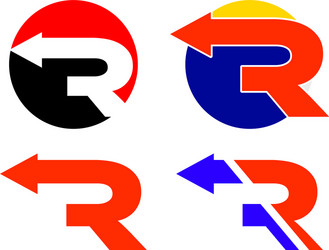 R letter arrow logo Royalty Free Vector Image - VectorStock