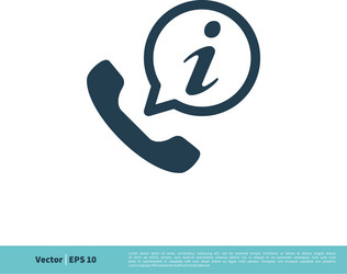 Call center information icon logo template design Vector Image