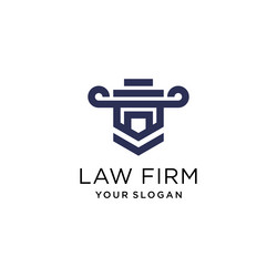 Lawyer logo design with modern creative style Vector Image