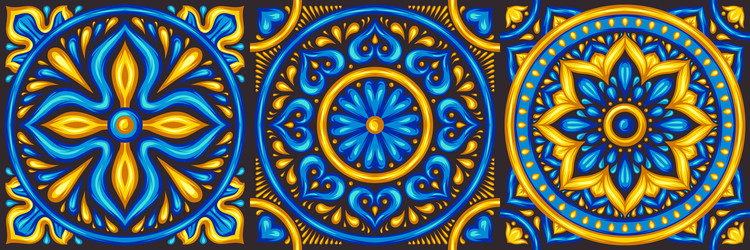 Moroccan ceramic tile pattern mediterranean Vector Image