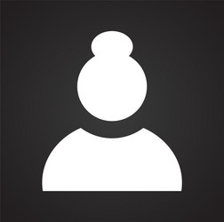 Profile icon on black background for graphic Vector Image
