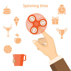 Spinning time in city Royalty Free Vector Image