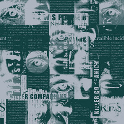 Abstract seamless pattern on a newspaper theme Vector Image