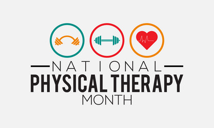 National physical therapy month banner design Vector Image