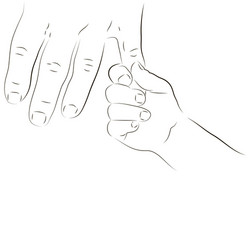 Baby hand Royalty Free Vector Image - VectorStock