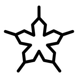 Sharp star flat icon isolated on white background Vector Image