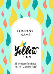 Template packaging rooibos tea company name Vector Image