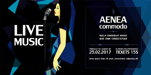 Live music party advertising poster Royalty Free Vector