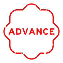 Grunge black advance word oval rubber seal stamp Vector Image