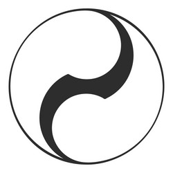 Icon with japanese symbol tomoe Royalty Free Vector Image