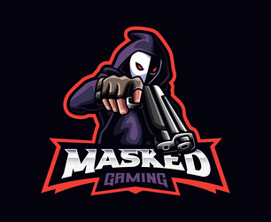 Gangster mascot logo Royalty Free Vector Image
